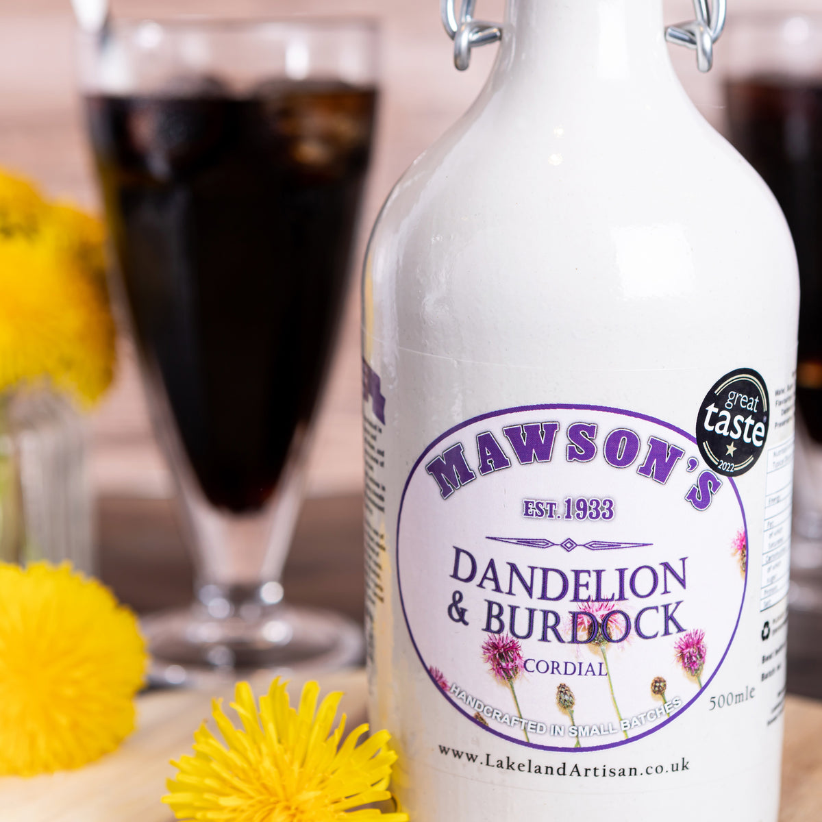 Dandelion & Burdock Cordial 500ml Stone Crock – Lakeland Artisan